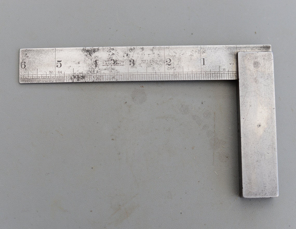 Vintage Rare All Steel Try Square 6'' No 1482 J. Rabone & Sons ...