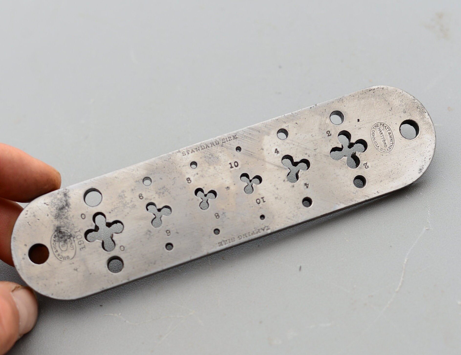 Vintage Rare Steel Pratt & Whitney, Buck and Hickman Screw Plate Die ...