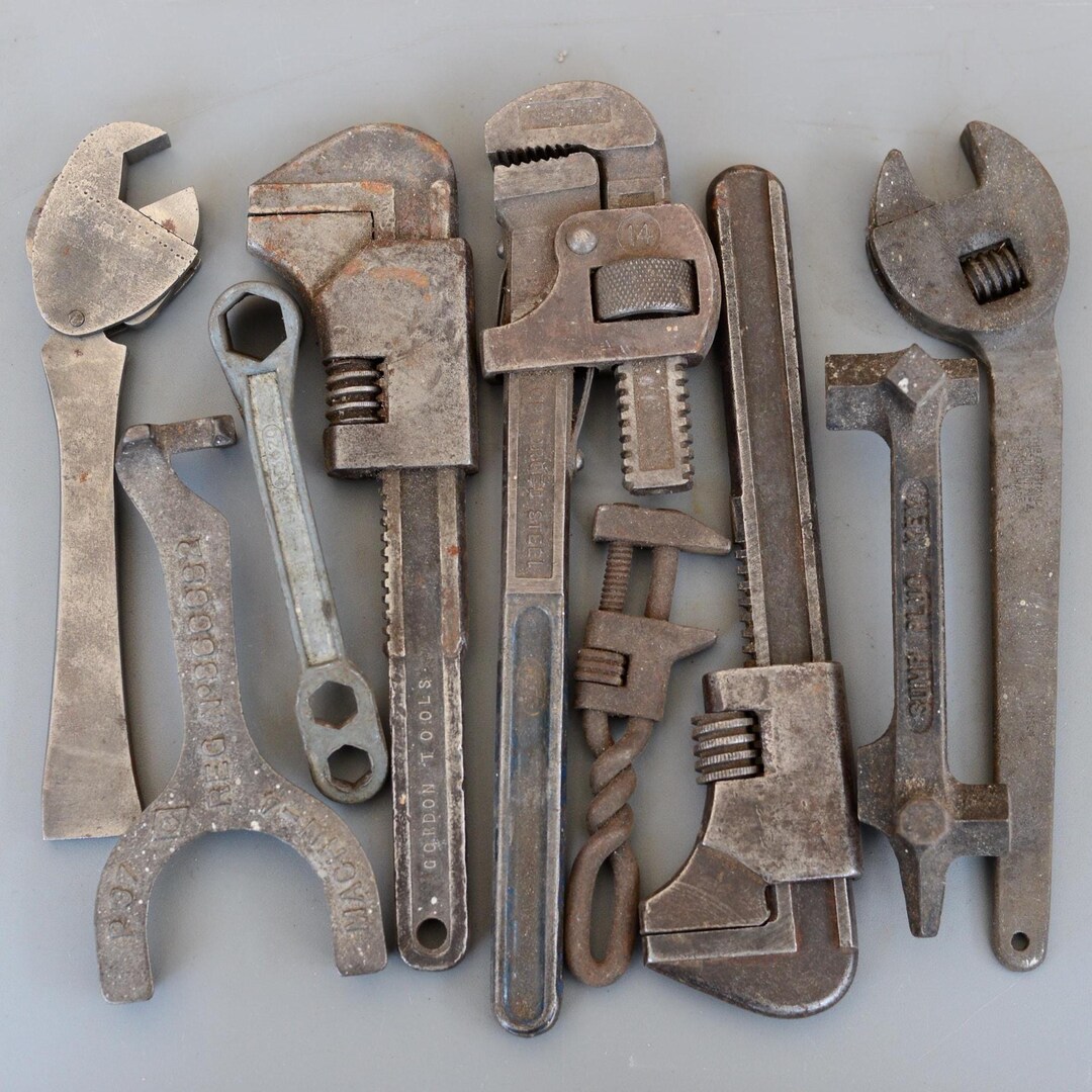 Vintage Set Adjustable Spanner Wrench Hand Tools Garage Workshop - Etsy