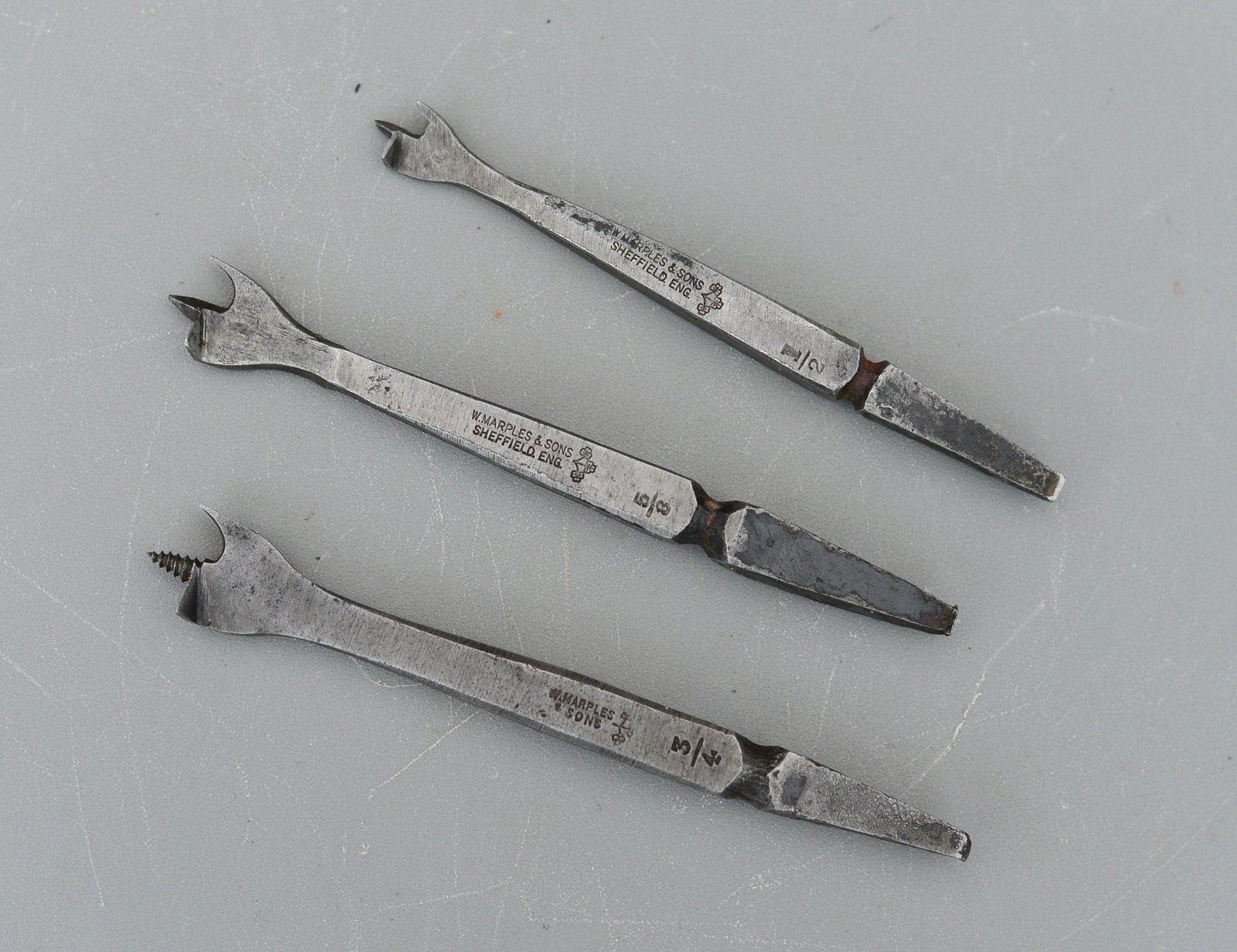 Vintage Set of 3 W.marples & Sons Center Bits for Bit Brace - Etsy