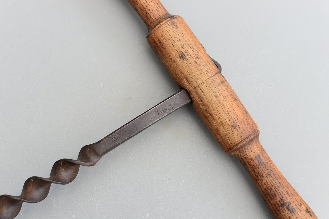 Vintage Rare W.marples & Sons Wooden Handle Large Auger Hand Drill ...