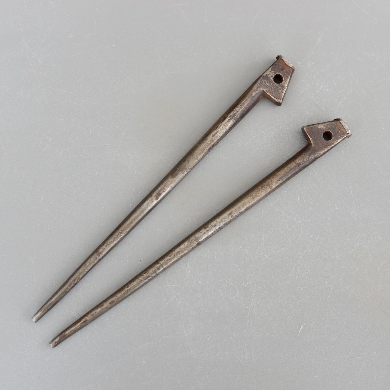 2 Vintage 10'' Cast Steel Draw Bore Pins Drawbore Pins Furniture ...