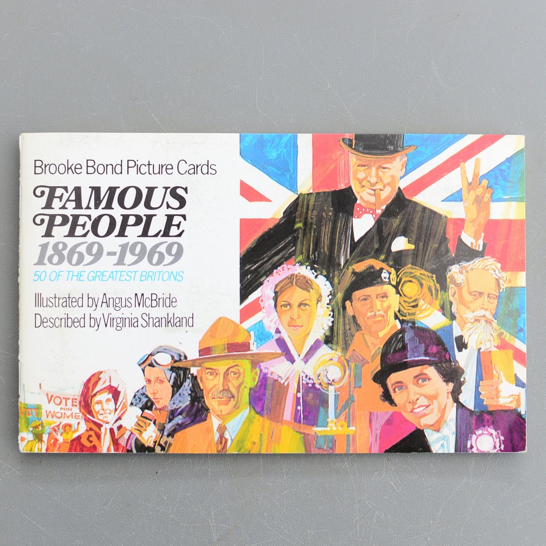 Vintage Brooke Bond Tea Picture Card Album: 1869-1969 Famous People ...