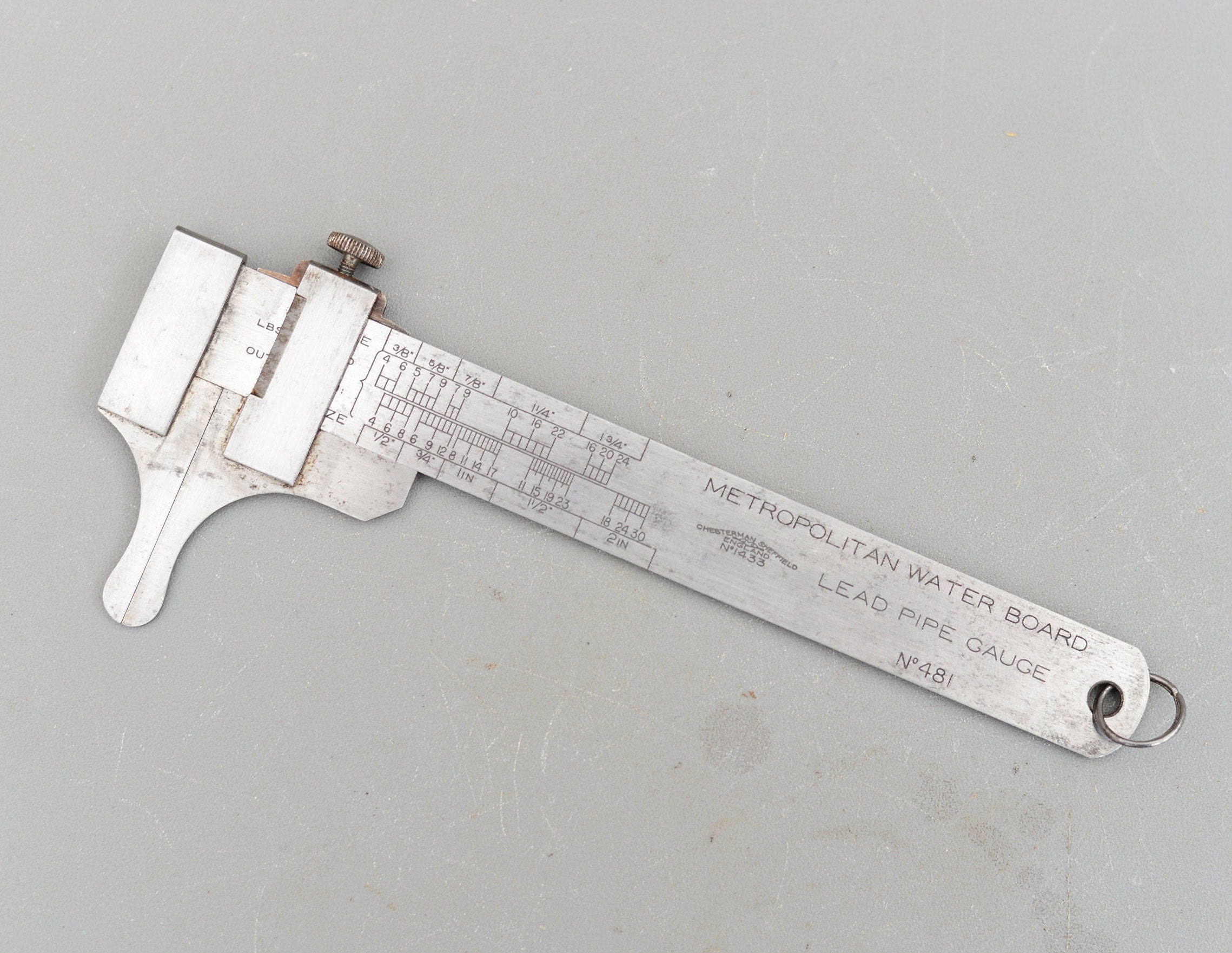 Vintage Chesterman No 1433 Lead Pipe Gauge No 481 Vernier Caliper - Etsy