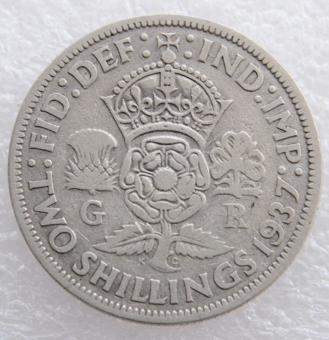 1937 George VI One Florin Two Shillings Silver Coin Great Britain - Etsy