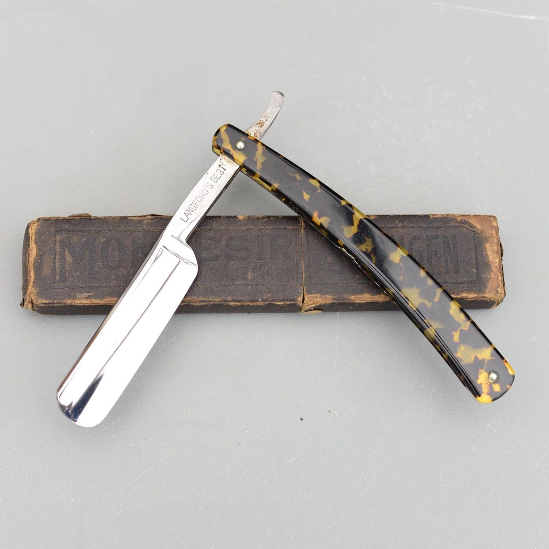 Vintage Langfords Best NAP Co Germany Straight Razor Cut Throat Razors ...