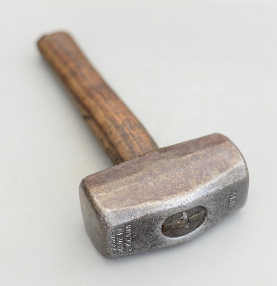 Vintage BRADES England Lump Club Hammer 4lb Large Blacksmithing ...