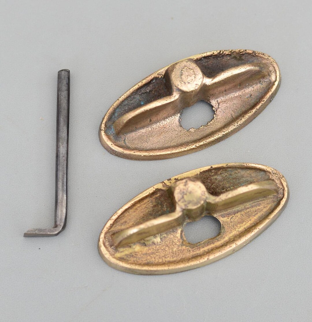 Set 2 Vintage Hand Made Base Solid Brass Router Plane Iron - Etsy