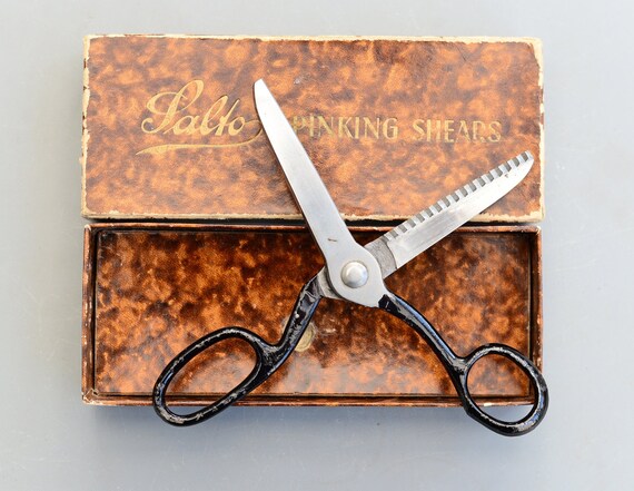 Vintage Salto Solingen Germany Pinking Shears Professional Dressmaking Scissors Crafts Zig Zag Cut Original Box Etsy Canada