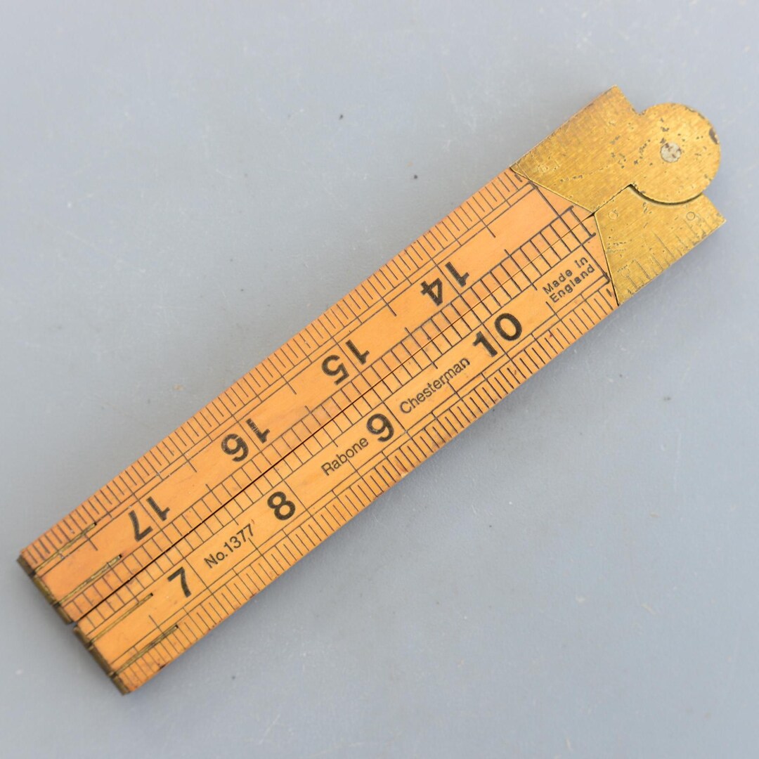 Vintage Rabone Chesterman No 1377 Boxwood & Brass Folding Ruler 24 ...