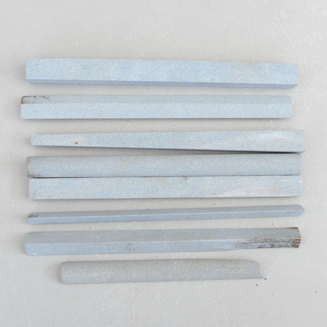 Vintage Set Sharpening Stone Files Oilstone Pocket Penknife Gouge ...