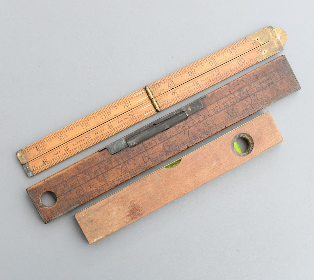 Set 3 Vintage John Rabone & Sons Birmingham England Mahogany Brass ...