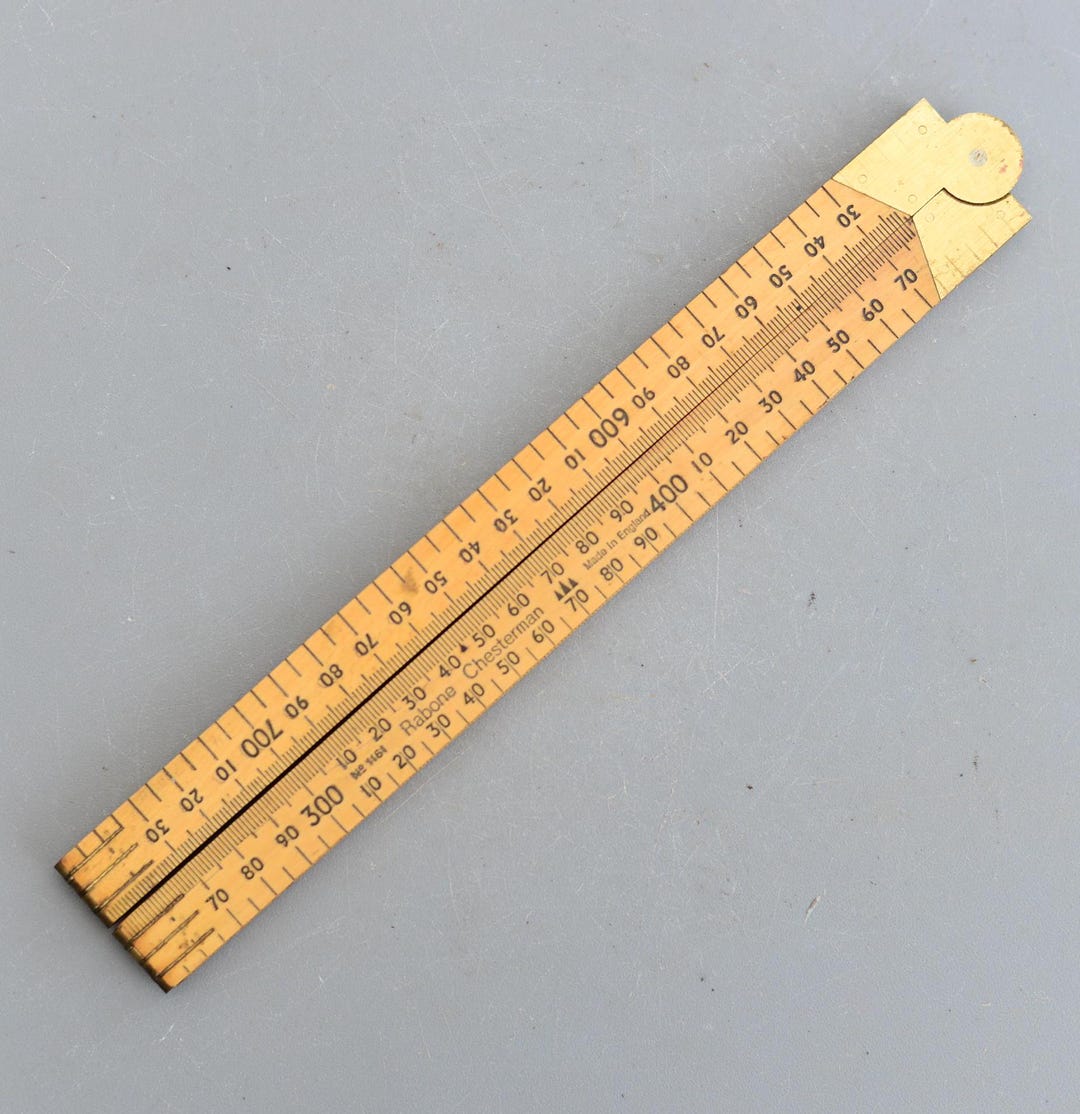 Vintage Rabone Chesterman No 1161 Boxwood & Brass Folding Ruler 1000mm ...