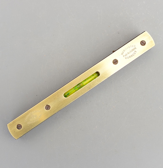 Vintage W. Marples Sons Sheffield Pat No 423896 Wood Brass Spirit Level 8 Inches Etsy UK