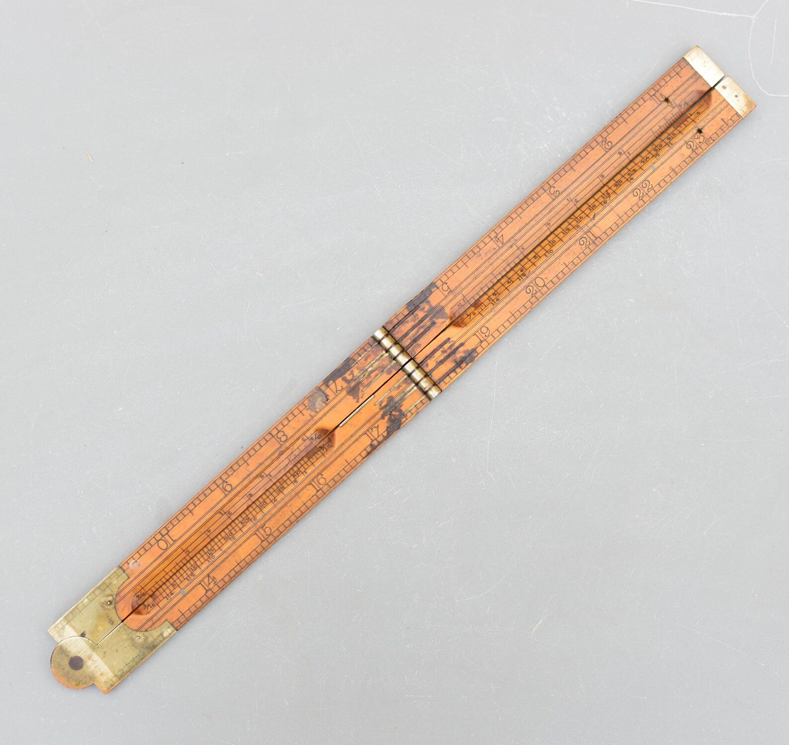 Vintage Rare J.mc MAHON London Boxwood & Brass Folding Ruler 24'' - Etsy