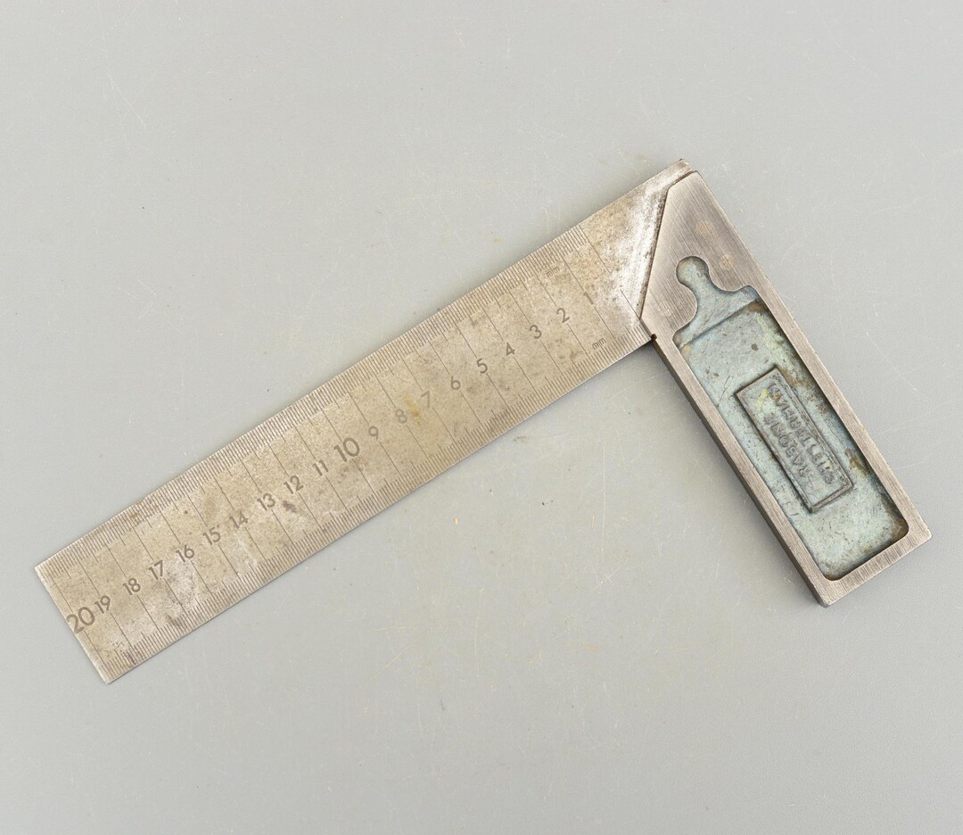 Vintage Rabone Chesterman No 1909 All Steel Try Square 8'' Measuring ...