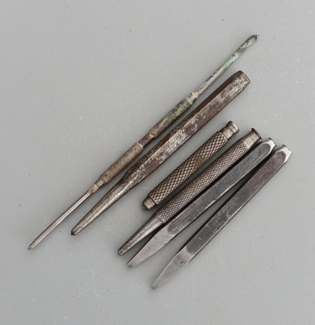 Vintage Set 6 Center Punch Selection - Etsy