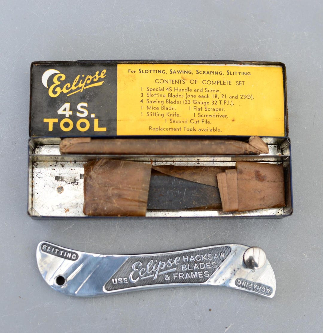 Vintage Eclipse No 4S Tool Set 12 Attachments Boxed File Saw ...
