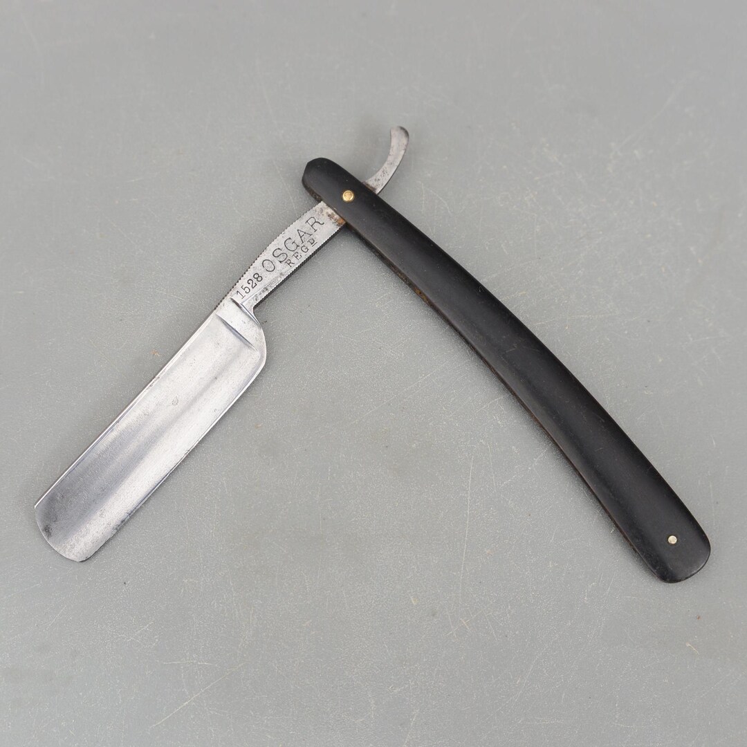 Vintage OSGAR No 1528 Sheffield Steel Straight Razor Forged Ground ...