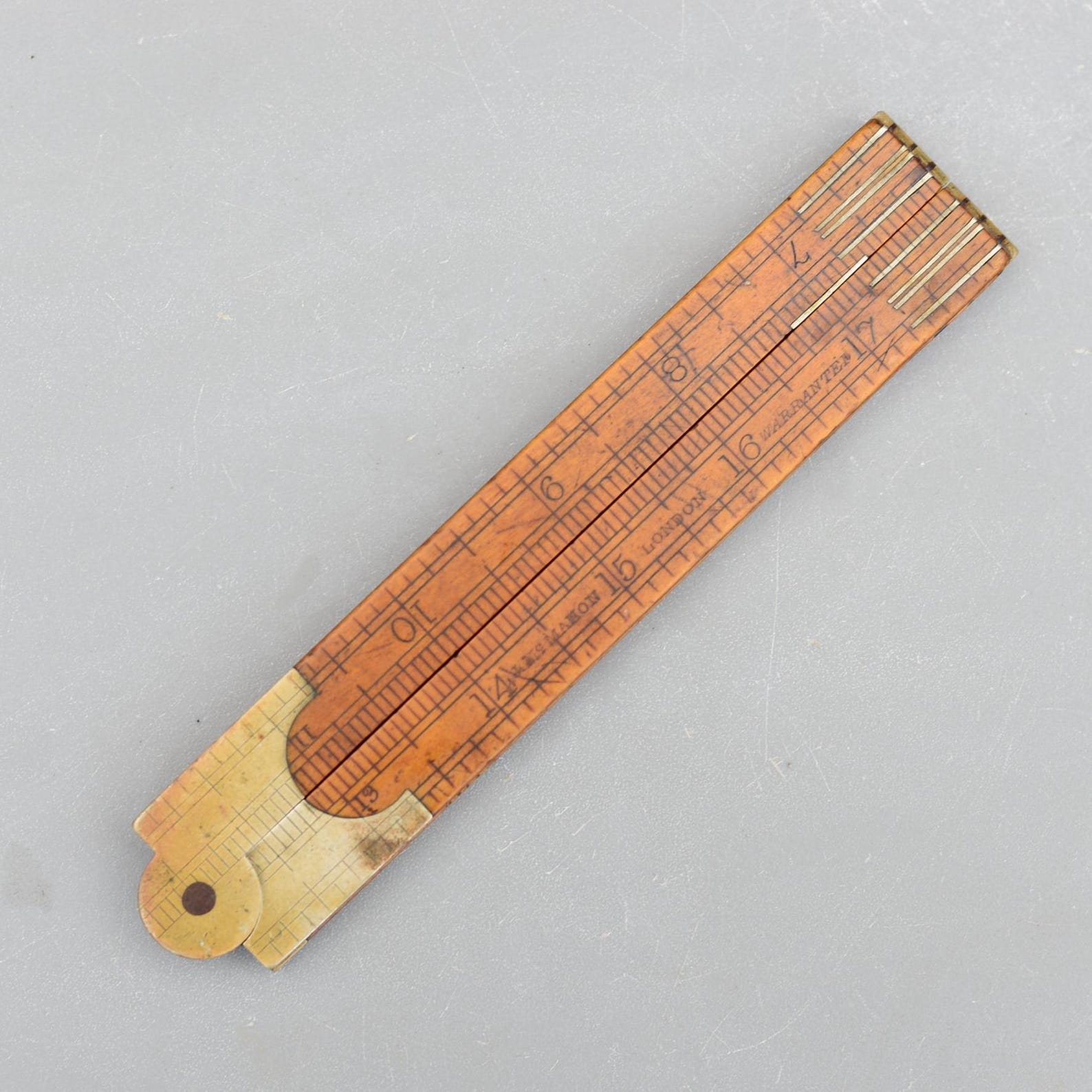 Vintage Rare J.mc MAHON London Boxwood & Brass Folding Ruler 24'' - Etsy