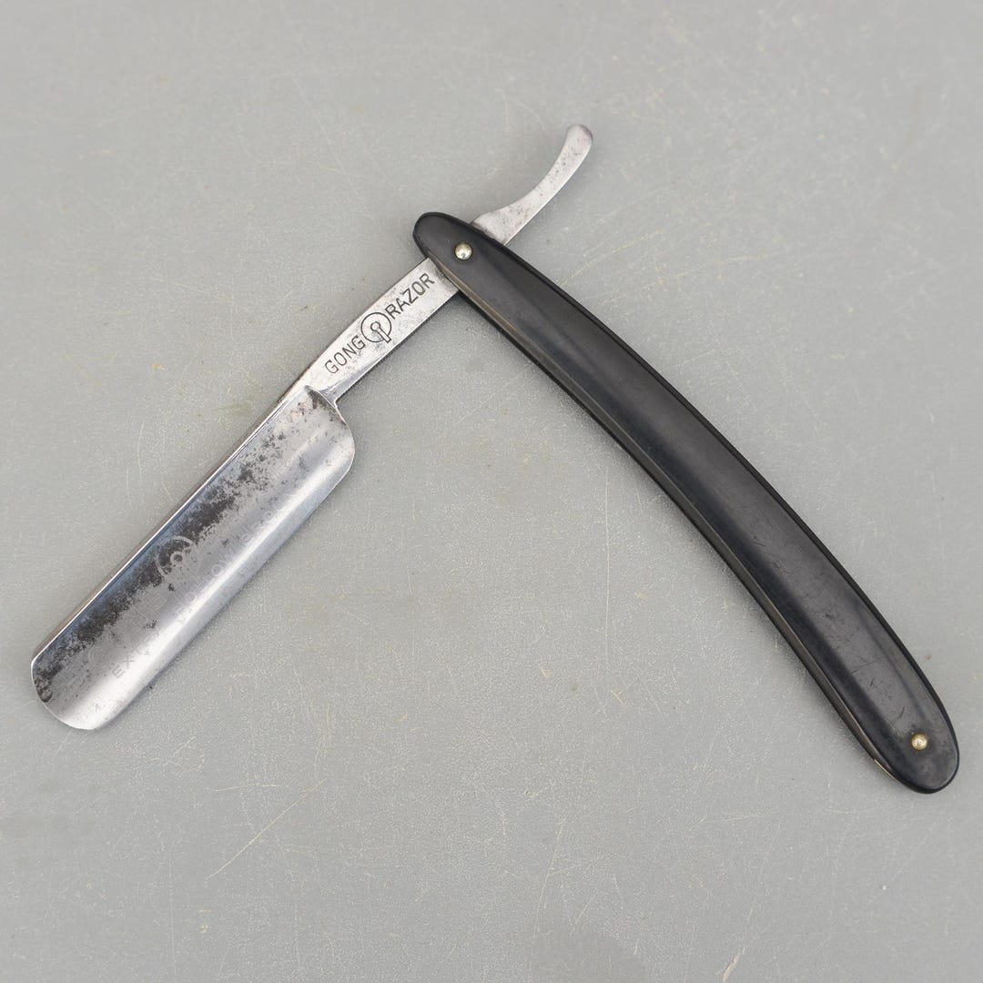 Vintage GONG RAZOR No 1918 Wald Solingen Straight Razor Germany Extra ...