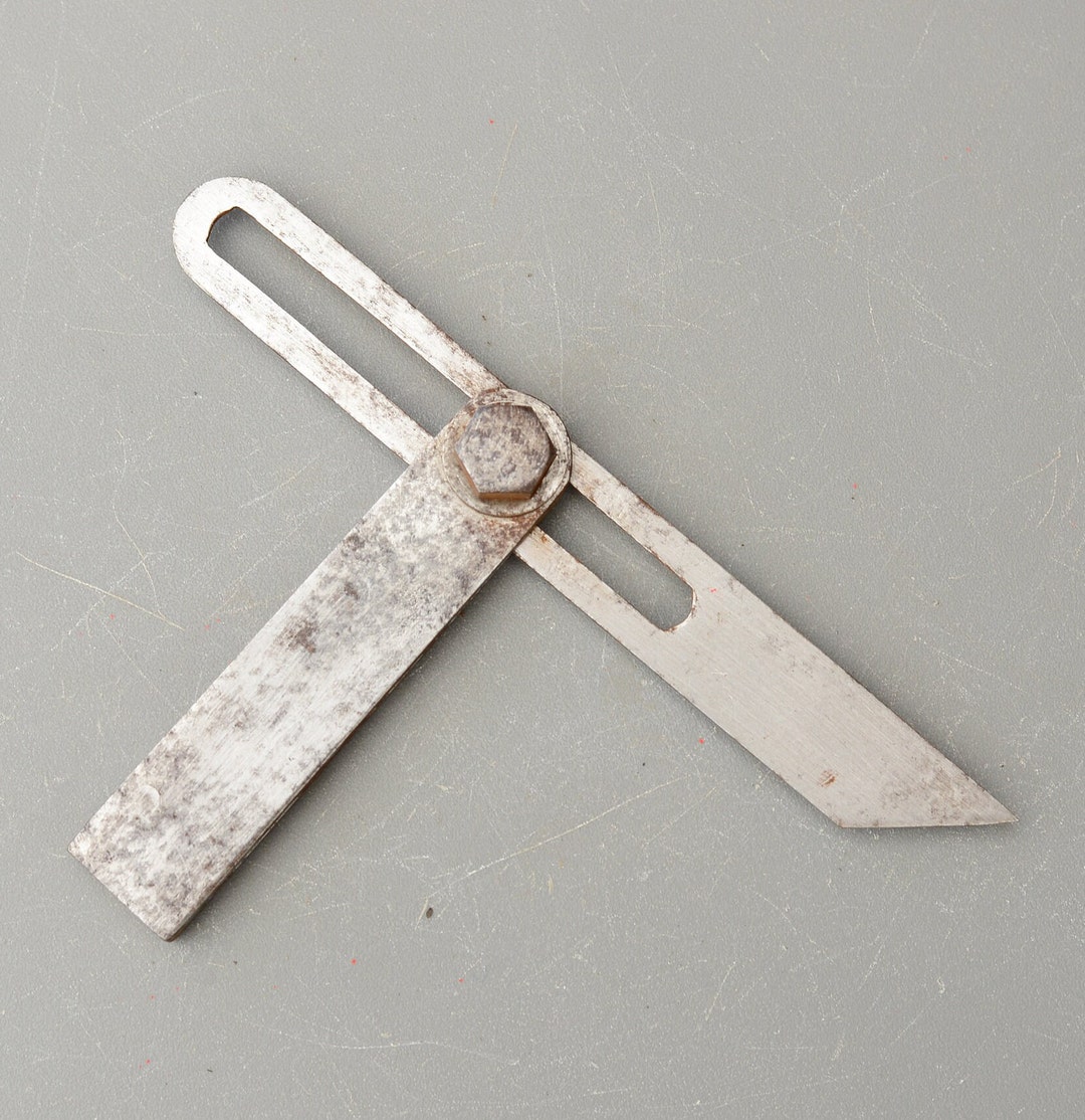 Vintage All Steel Adjustable Sliding T Bevel Bevels Gauge Carpentry ...