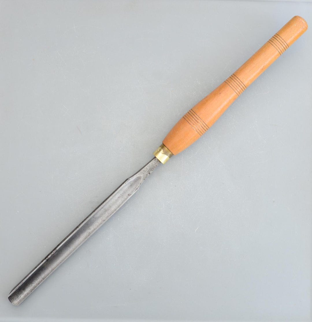 Vintage England Spindle Gouge Woodturning Bowl Round Tool Turning Lathe ...