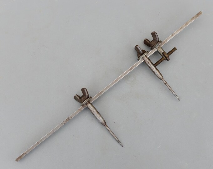 Vintage Steel Beam Compass Trammel Points Mechanical Drafting Tool - Etsy