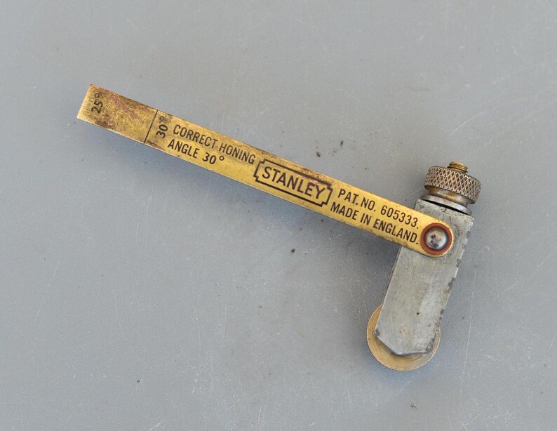 Vintage Stanley Plane Iron Sharpening Guide Correct Honing Pat No ...