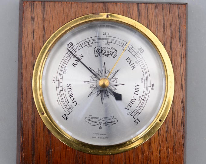 Vintage Comitti of London O & C Anchor Aneroid Wall Barometer Made in ...