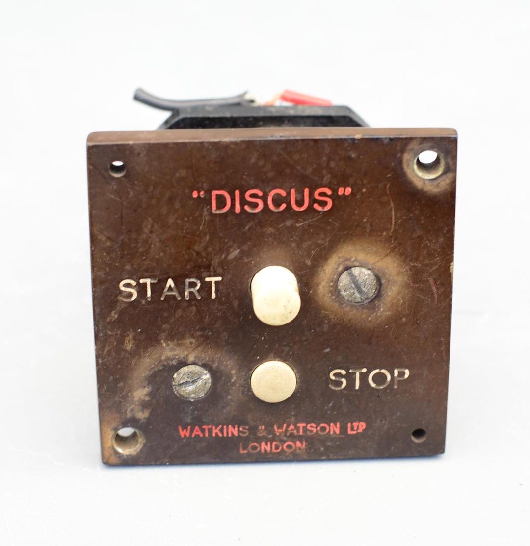 Vintage Watkins & Watson London Discus Start Stop Switch Organ Controls ...