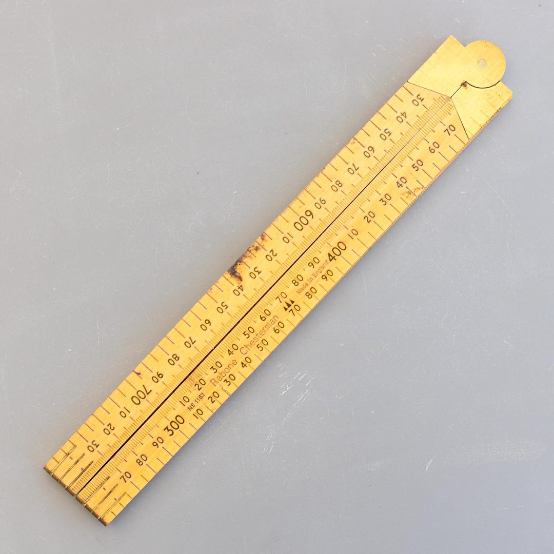 Vintage Rabone Chesterman No 1161 Boxwood & Brass Folding Ruler 1000mm ...