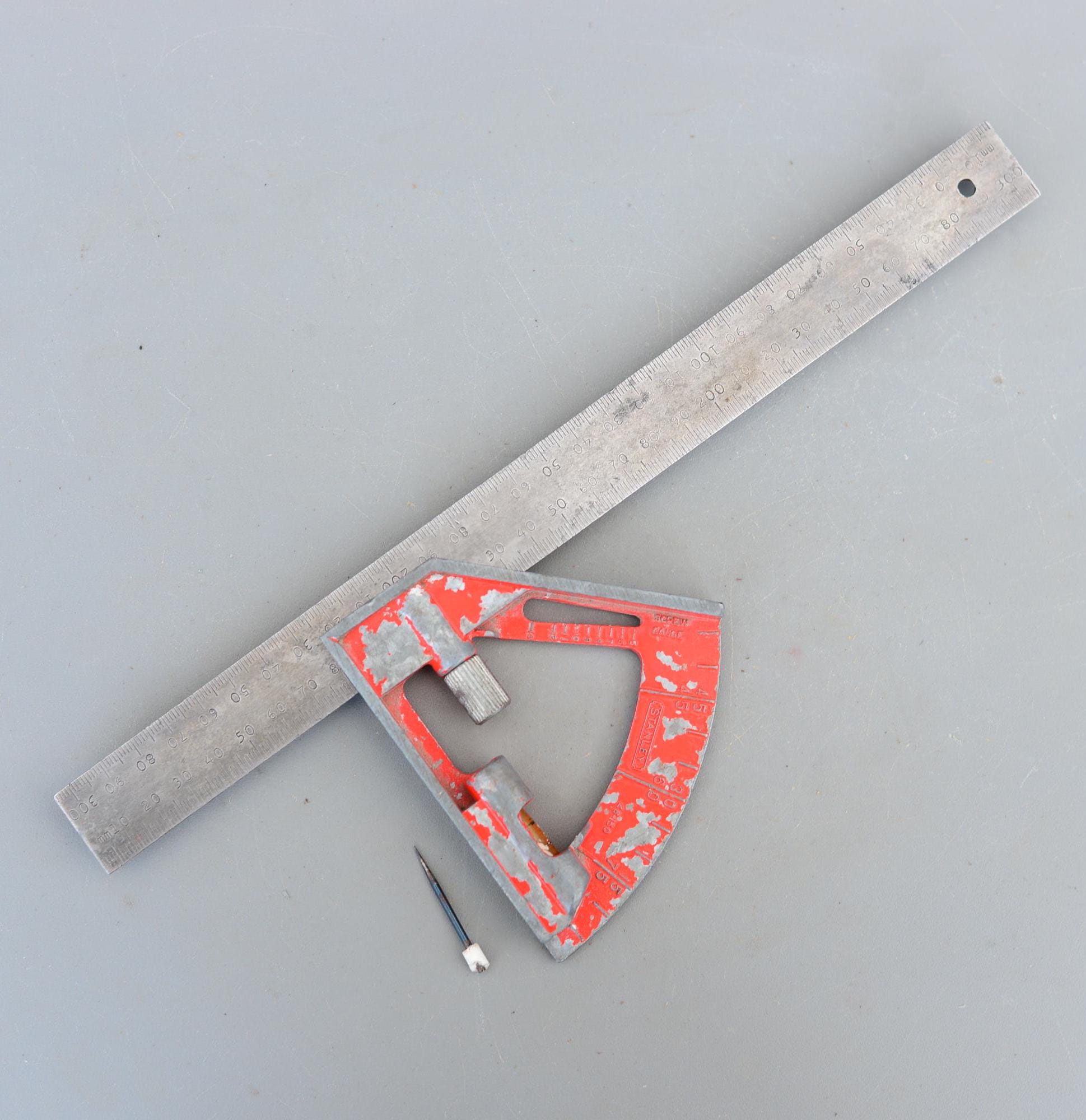 Vintage STANLEY No 46 150 Combination Square Rule 12 Inch Etsy Australia