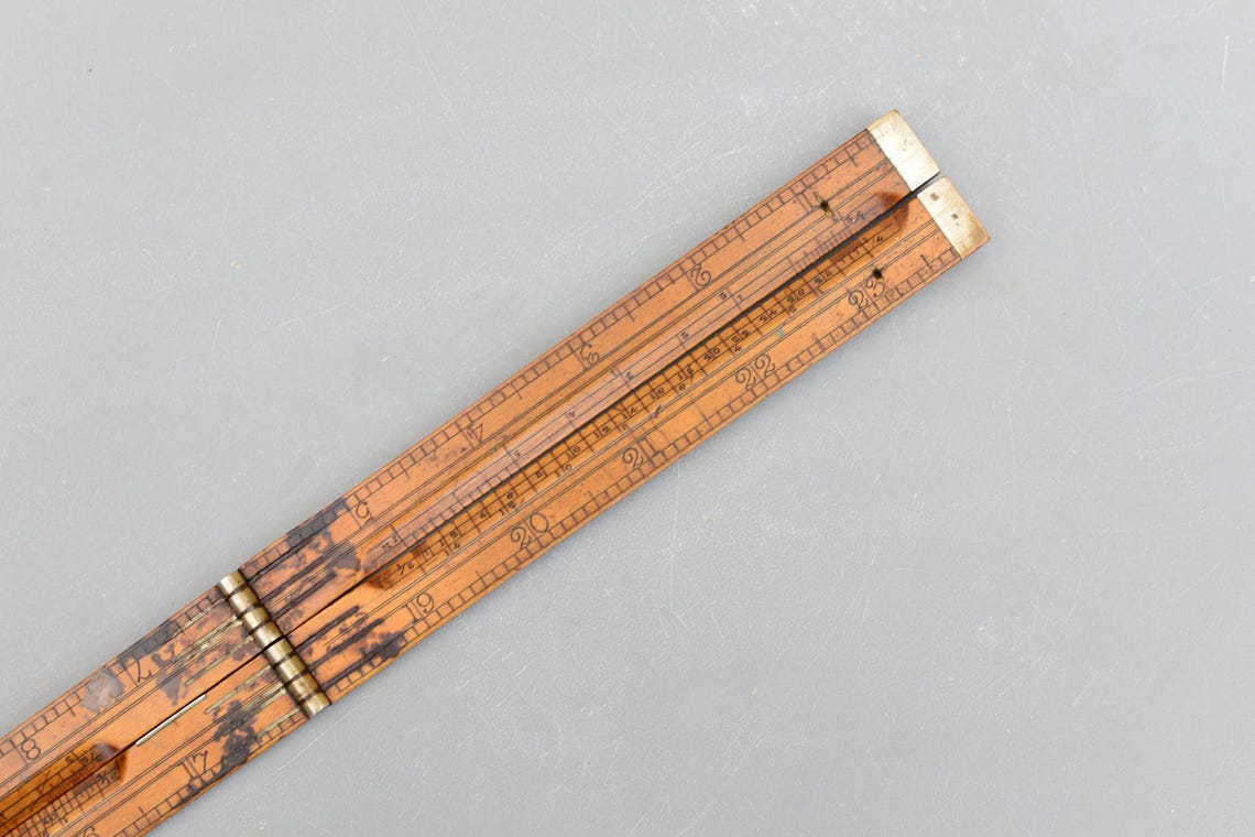 Vintage Rare J.mc MAHON London Boxwood & Brass Folding Ruler 24'' - Etsy