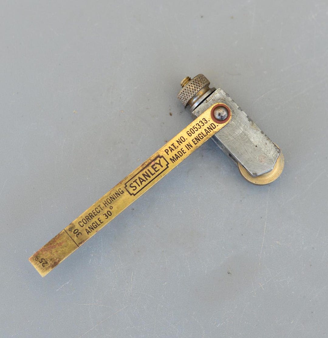 Vintage Stanley Plane Iron Sharpening Guide Correct Honing Pat No ...