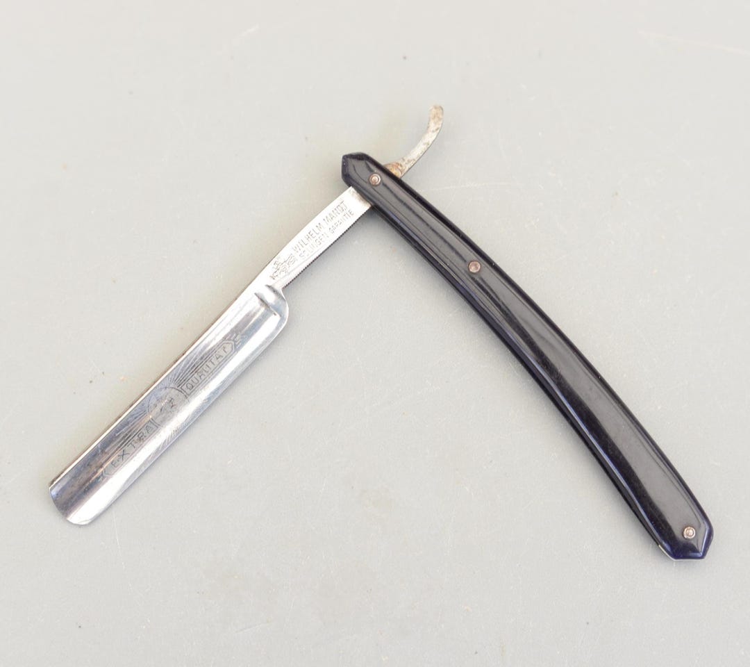 Vintage Wilhelm Mandt Solingen Straight Razor Cut Throat Razor Garantie ...
