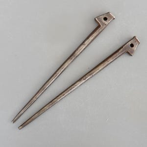 2 Vintage 10'' Cast Steel Draw Bore Pins Drawbore Pins Furniture ...