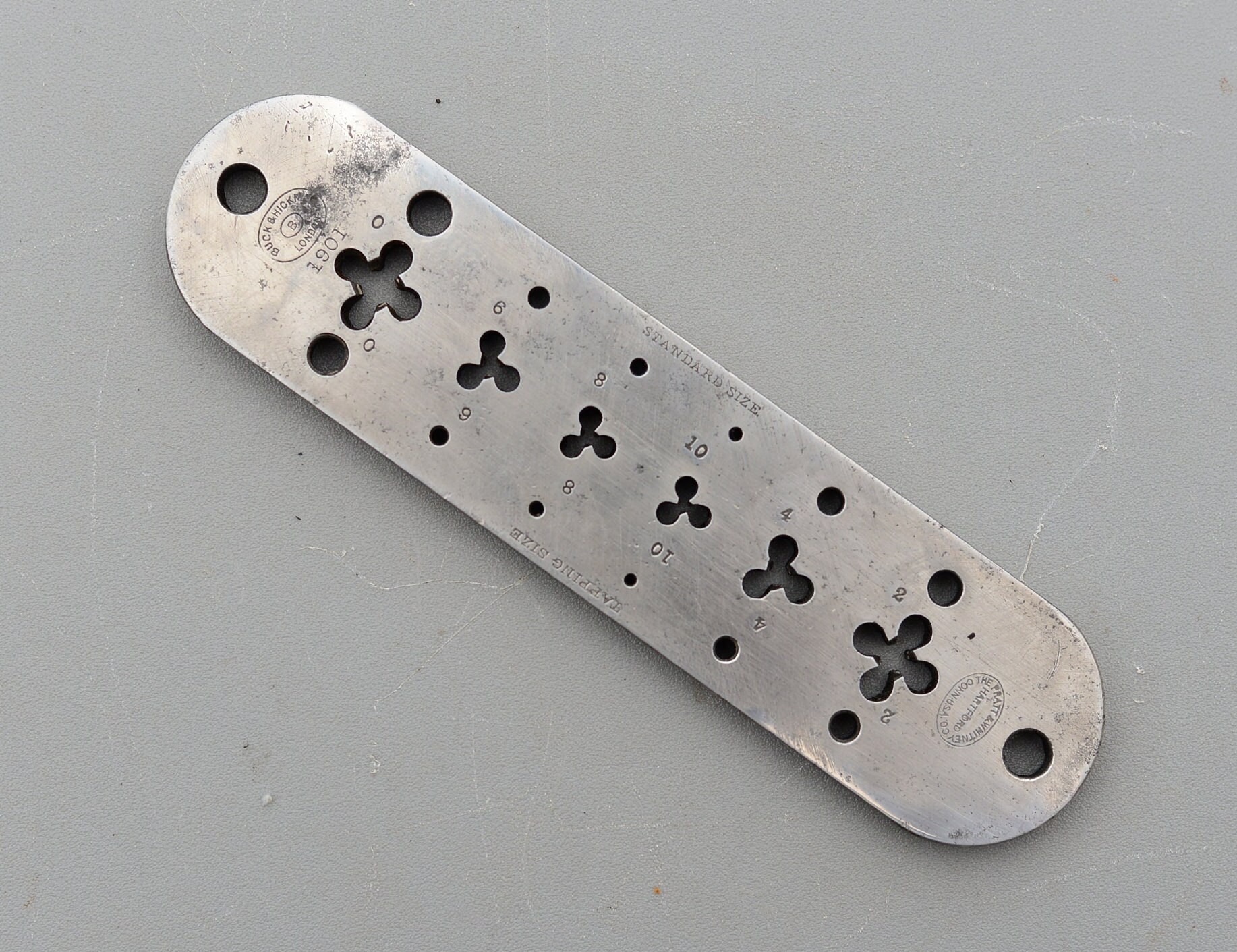 Vintage Rare Steel Pratt & Whitney, Buck and Hickman Screw Plate Die ...