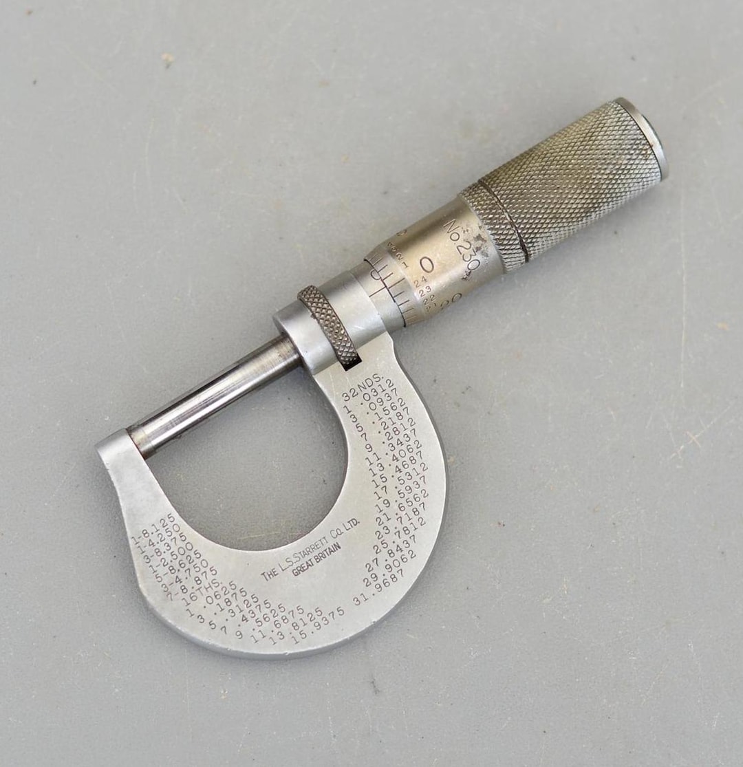 Vintage the L.S. STARRETT Great Britain Micrometer No 230 - Etsy