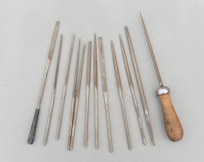 Set 12 Vintage Needle Files PS Stubs Made in England Watchmakers ...
