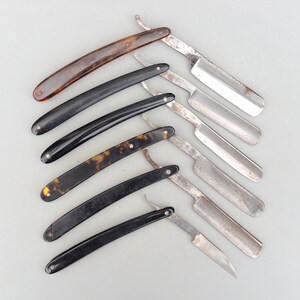 Set 6 Vintage Straight Razor Cut Throat Razors - Etsy