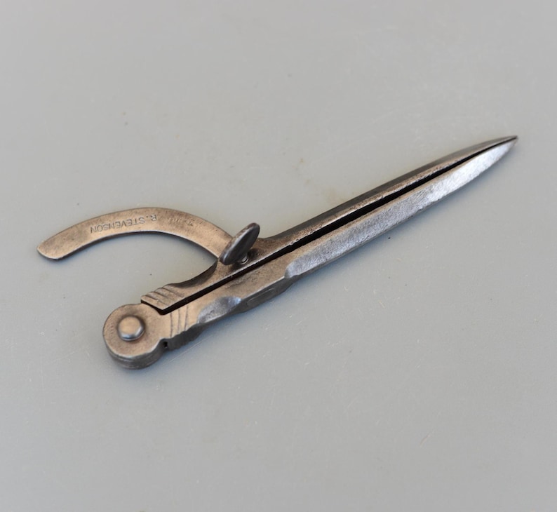 Vintage Rare R.stevenson Iron Wing Lock Dividers 180mm Compass Calipers ...