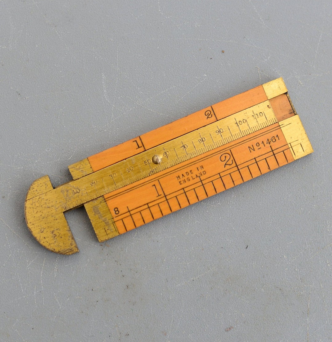 Vintage Rare J. Rabone & Sons Caliper Rule No 1461 Boxwood Brass 3 ...