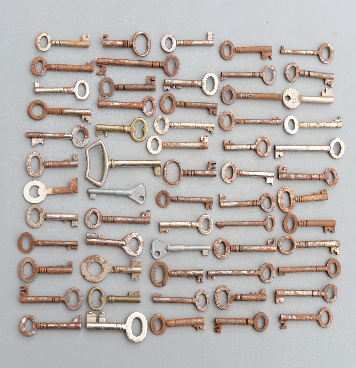 Vintage 60 Bundle Keys Door Cupboard Cabinet Draw Chest Salvage Key - Etsy