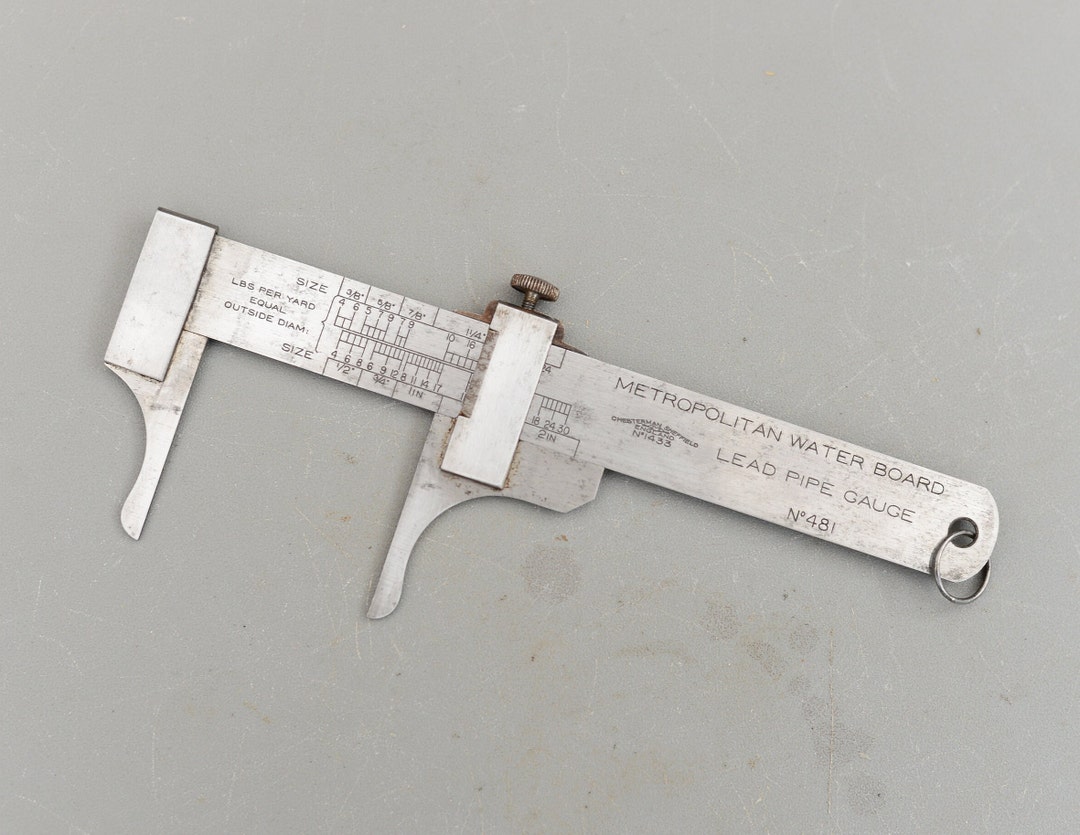 Vintage Chesterman No 1433 Lead Pipe Gauge No 481 Vernier Caliper - Etsy