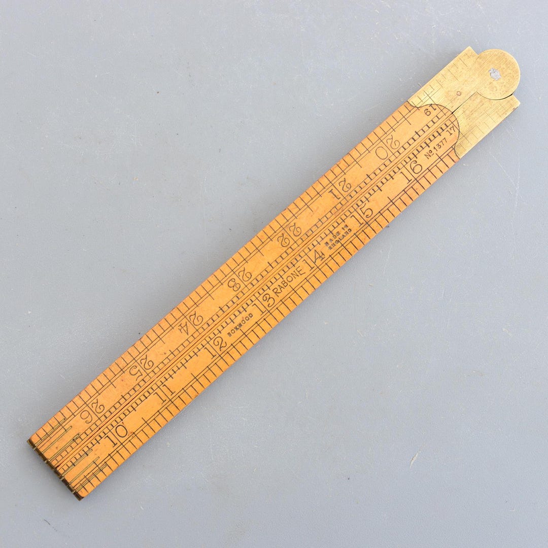 Vintage Rabone No 1377 Boxwood & Brass Folding Ruler 36'' - Etsy