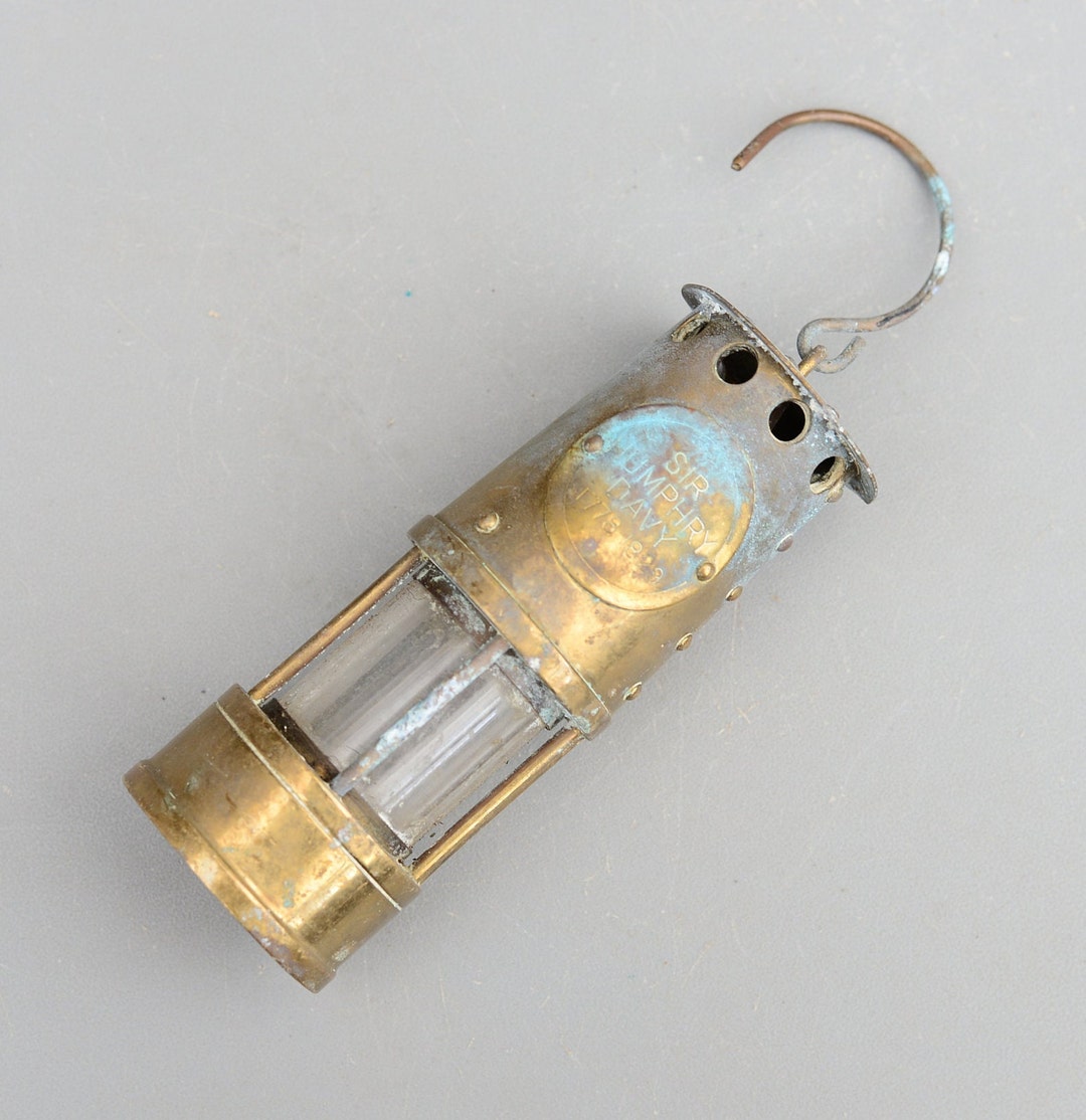 Vintage Sir Humphry Davy 1778-1829 Miniature Brass Miners Lamp - Etsy