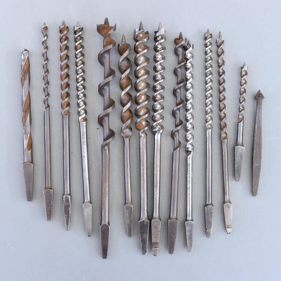Vintage Set 14 Hand Brace Auger Bits Sheffield England Drill Bit Etsy UK