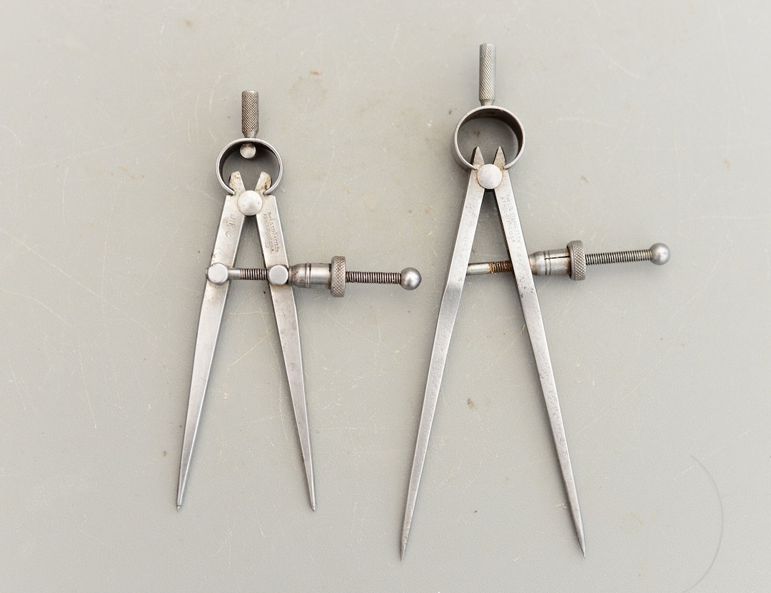 Set 2 Vintage Steel Divider L.S. Starrett Co. Athol. Mass. USA Patented ...