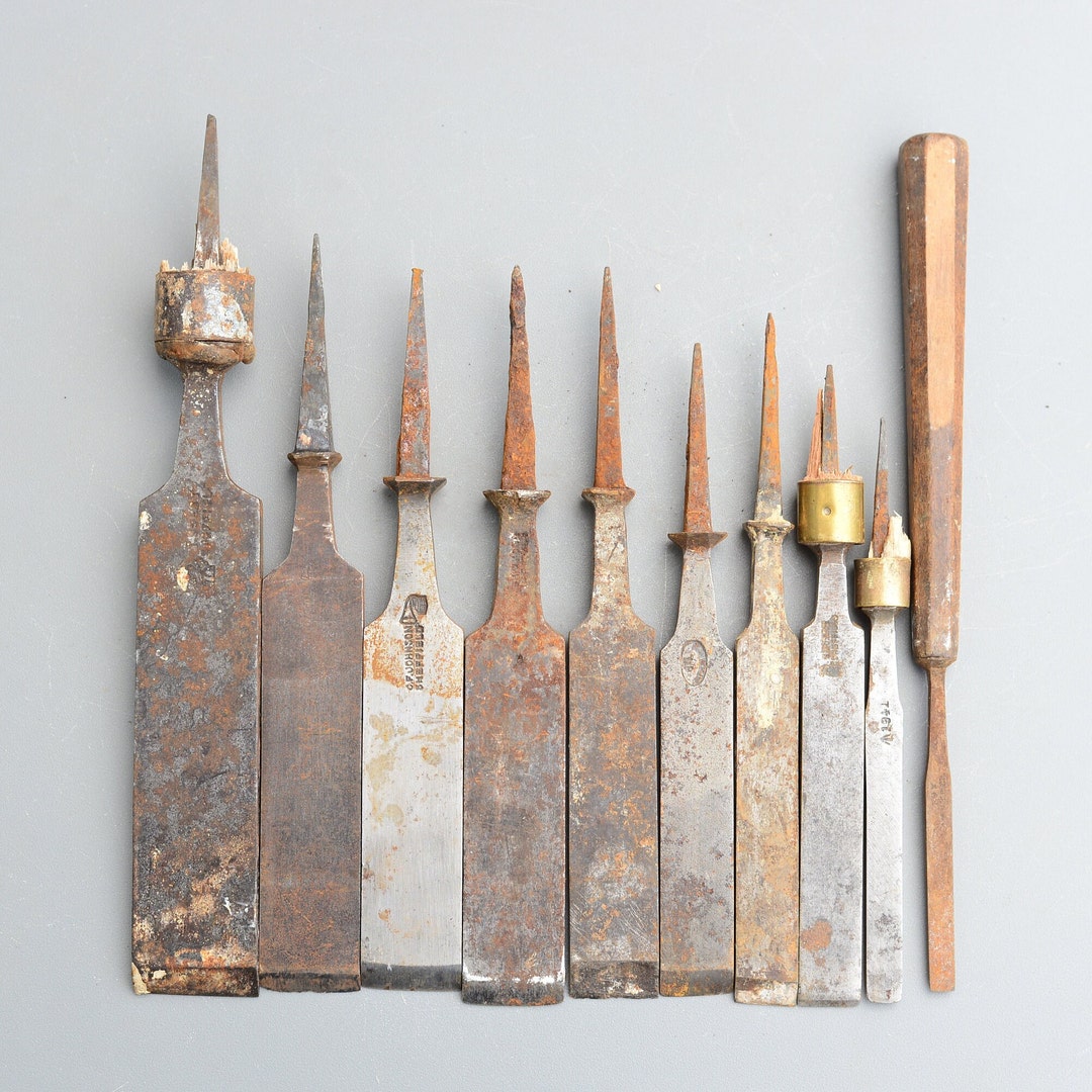 Vintage Graduated Set 10 Flat Chisel England Carving Chisels Famous ...